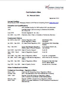 Manuel Zahn - CV | Pharmaceutical Networking