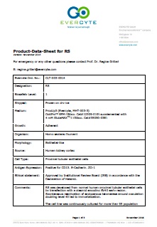 RS - Product Data Sheet | Pharmaceutical Networking
