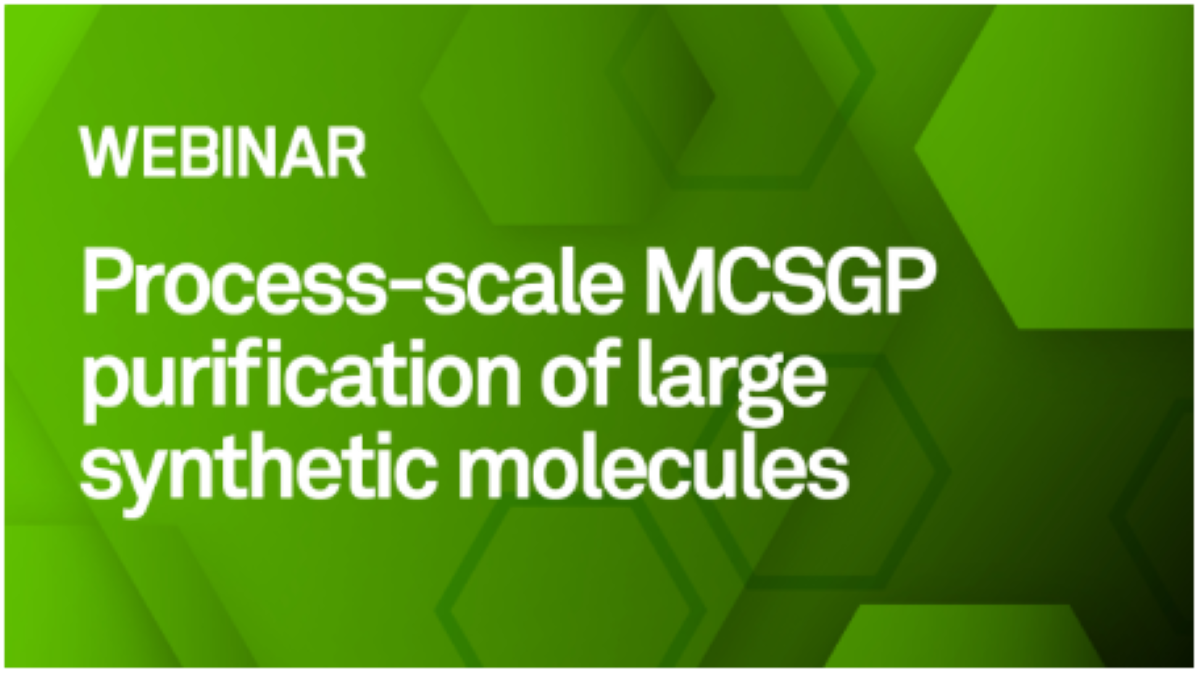 Bachem webinar on large-scale MCSGP purification Bachem webinar on large-scale MCSGP purification