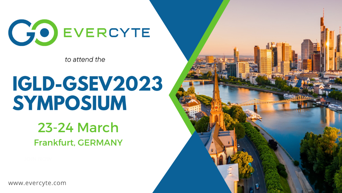 Evercyte showing EV cell factory capabilities at IGLD Symposium Frankfurt