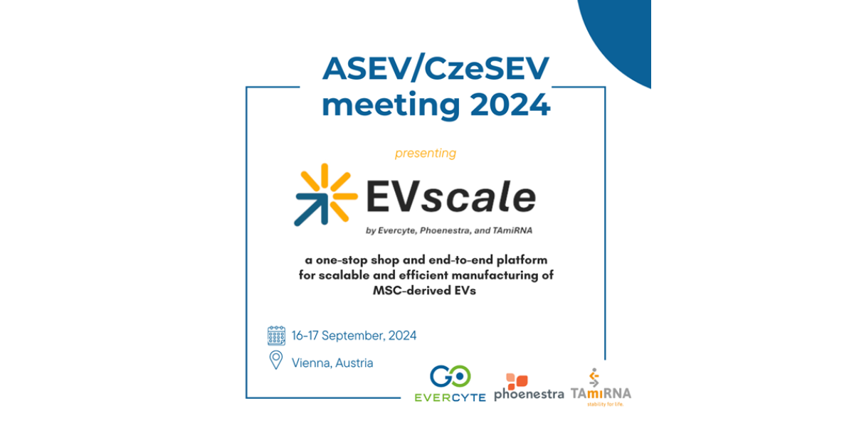 Evercyte, Phoenestra and TAmiRNA at ASEV/CzeSEV meeting