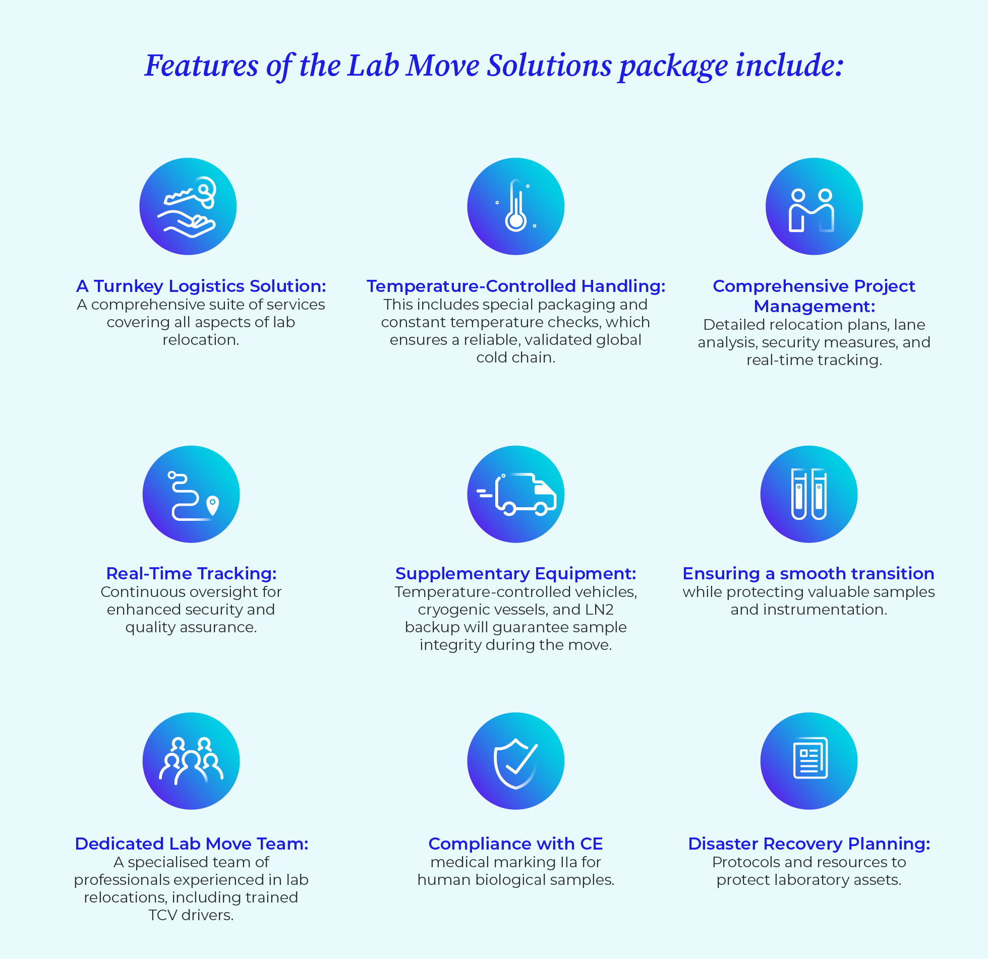 Lab Move Solutions for safe and secure laboratory relocations