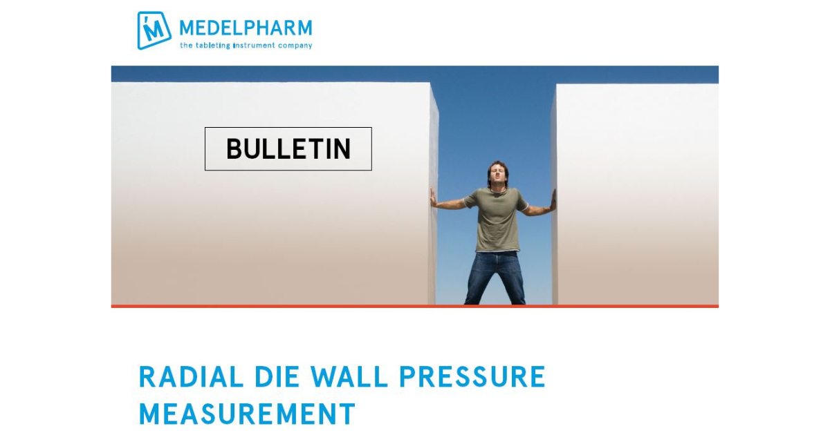 Radial Die Wall Pressure to resolve tablet capping issues